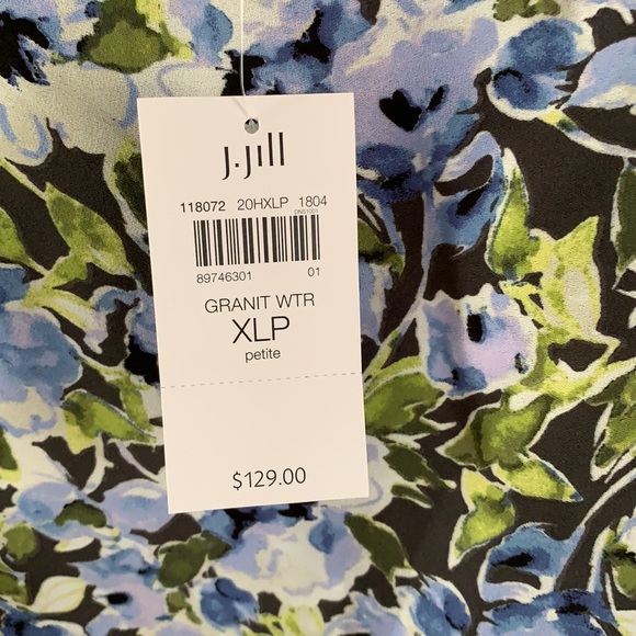 J. Jill | Dresses | J Jill Granite Watery Bloom Sleeveless Dress With ...